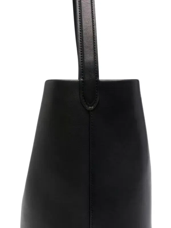 THE ROW Smooth Grain Leather Shoulder Bag - Black