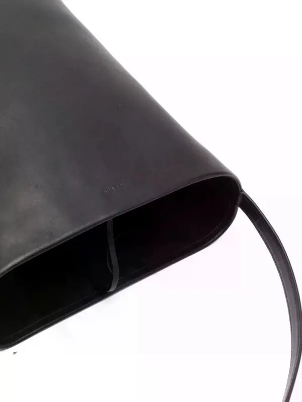 THE ROW Smooth Grain Leather Shoulder Bag - Black