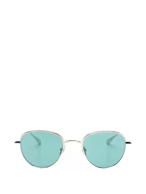 Garrett Leight Wells Round-frame Sunglasses - Silver