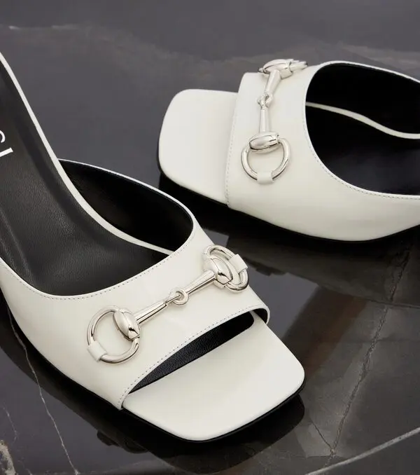 Gucci Signora Horsebit Leather Mules