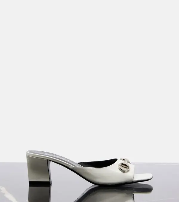 Gucci Signora Horsebit Leather Mules