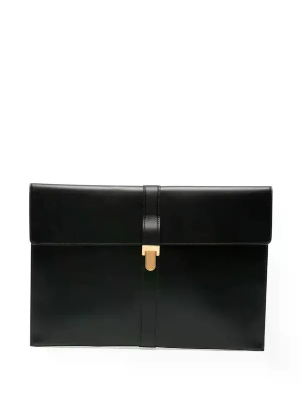 THE ROW Foldover Leather Clutch Bag