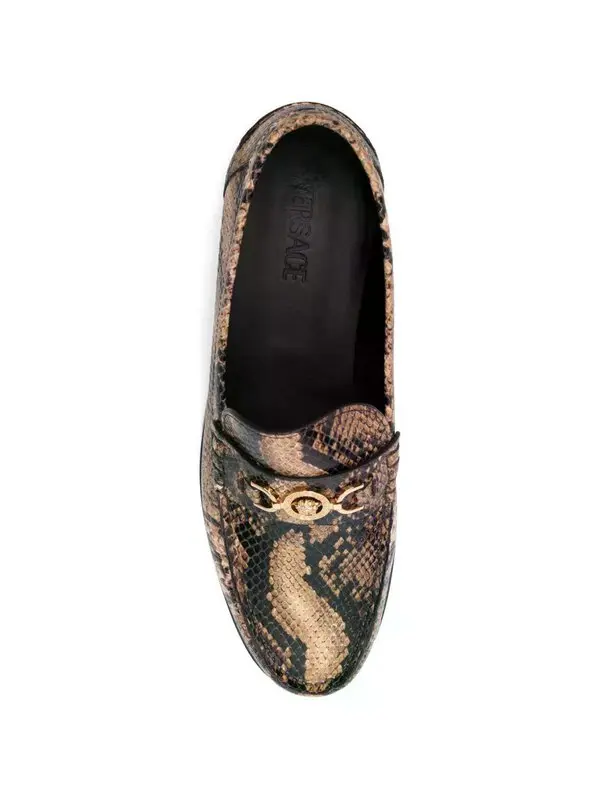 Versace Medusa Biggie Snakeskin-effect Loafers