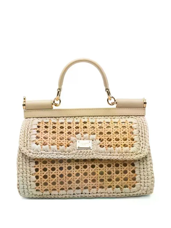 Dolce & Gabbana Sicily Woven Handbag