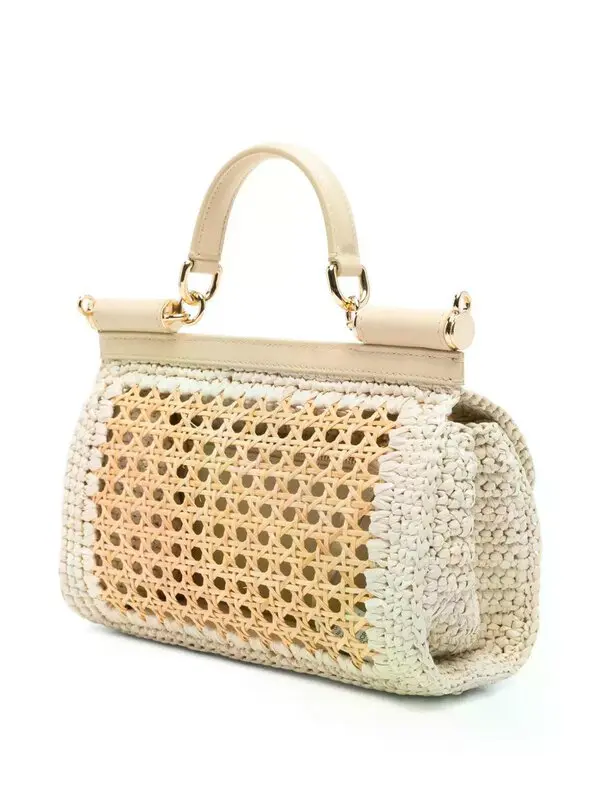 Dolce & Gabbana Sicily Woven Handbag