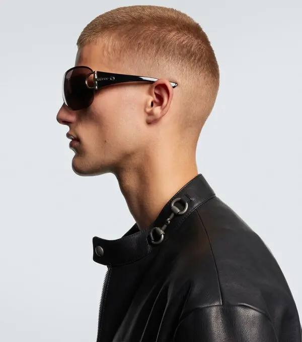 Gucci Sign Shield Sunglasses