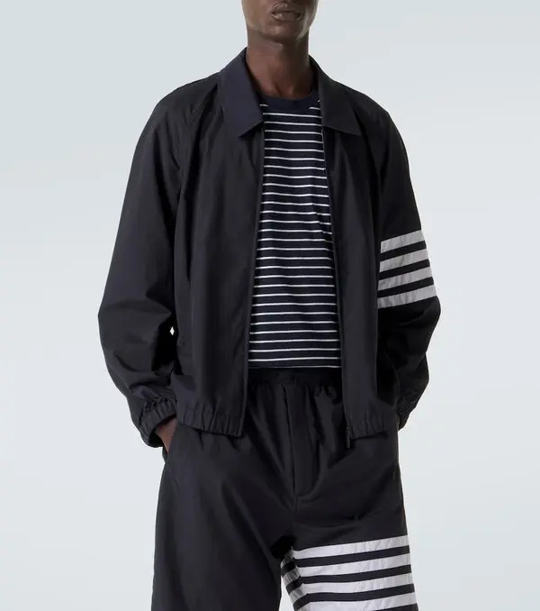 Thom Browne 4-bar Ripstop Blouson Jacket - Blue