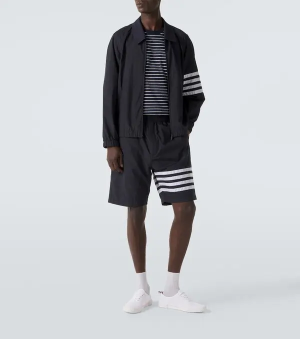 Thom Browne 4-bar Ripstop Blouson Jacket - Blue