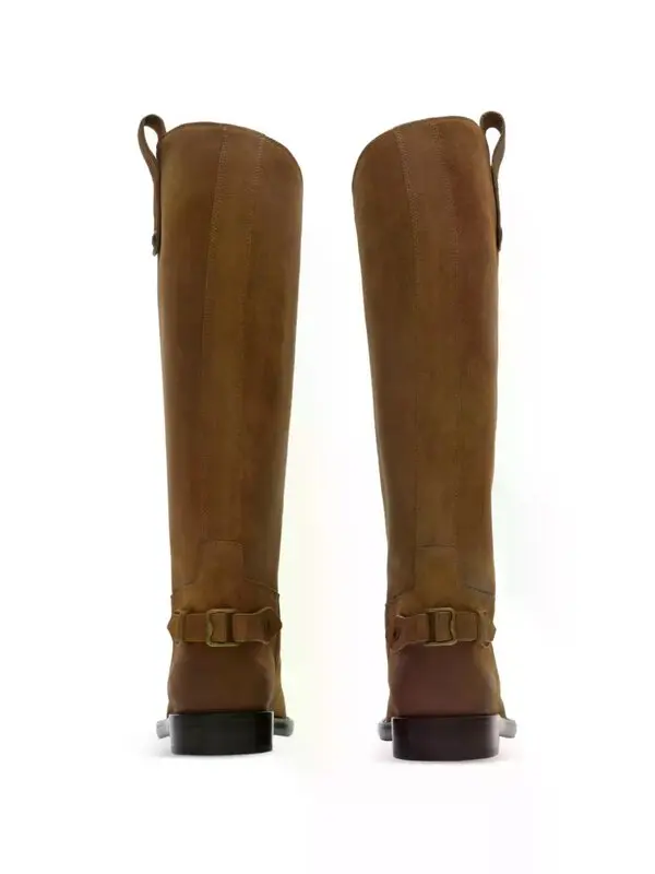 Burberry Suede Cavalier Boots - Brown