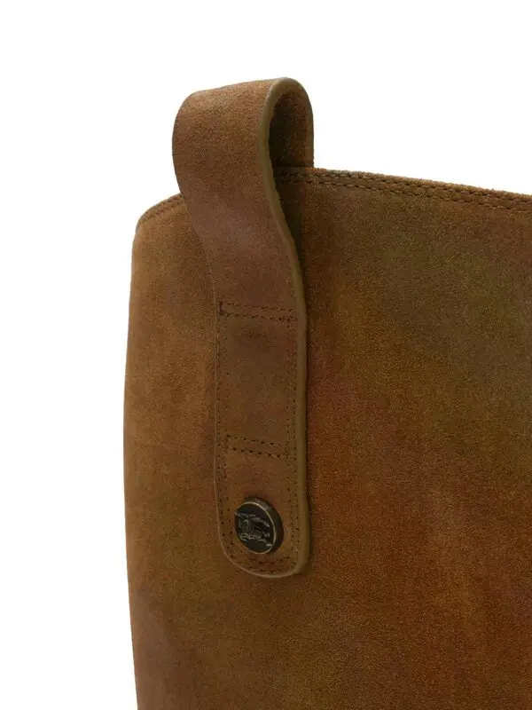 Burberry Suede Cavalier Boots - Brown