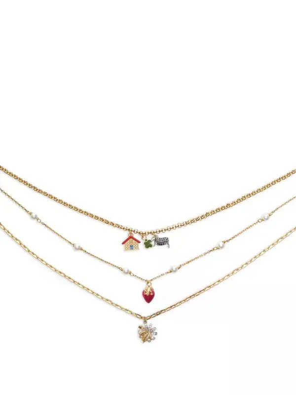 Burberry Multi-charm Layered Necklace