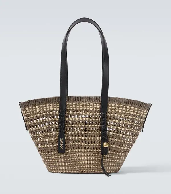 Loewe Braid Medium Basket Bag - Green