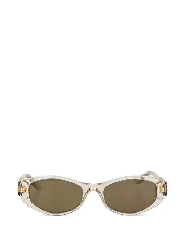 Balenciaga Nova Oval-frame Sunglasses - Neutrals