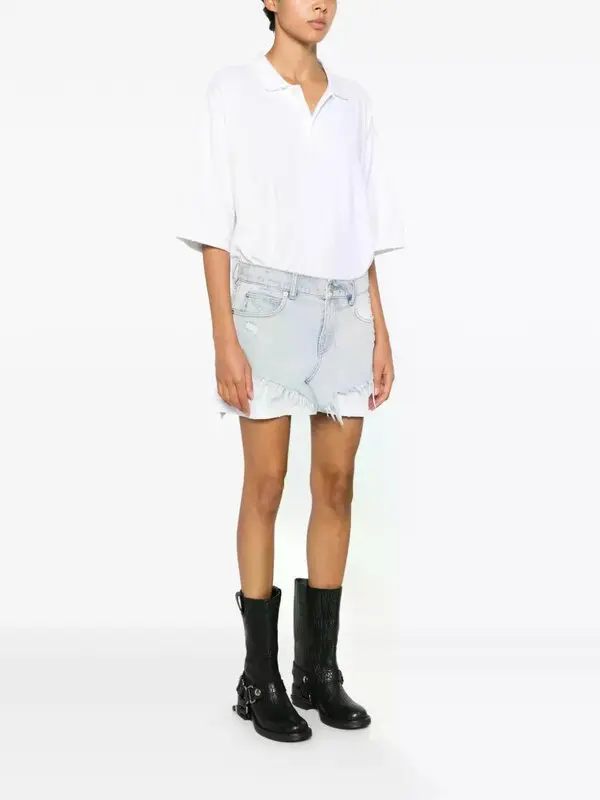 Alexander Wang Layered Denim-panel Mini Dress