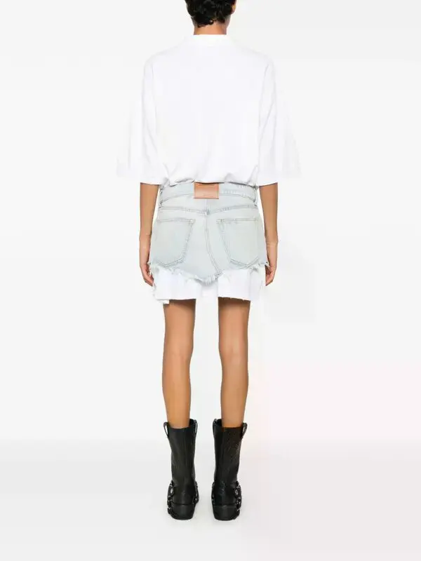 Alexander Wang Layered Denim-panel Mini Dress