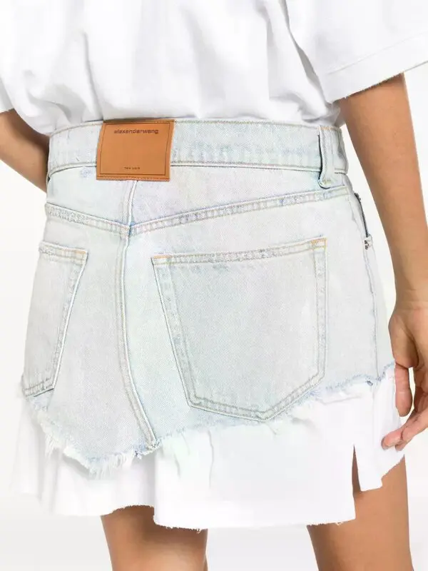 Alexander Wang Layered Denim-panel Mini Dress