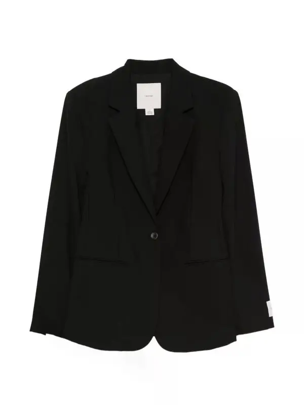 Calvin Klein Single-breasted Logo Patch Jacket