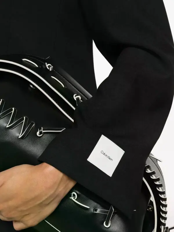 Calvin Klein Single-breasted Logo Patch Jacket