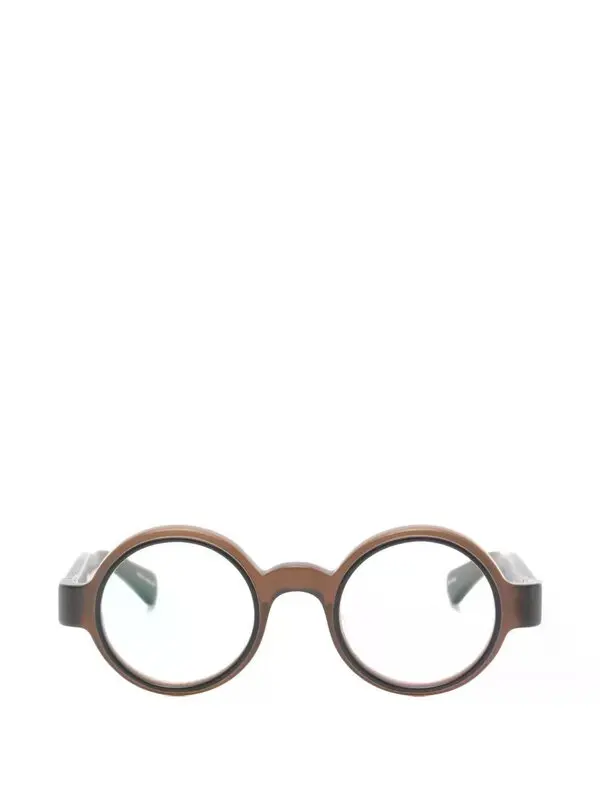 Matsuda Round Frame Eyeglasses - Brown