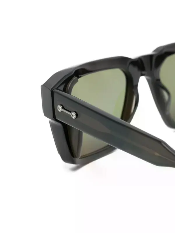 AKONI Hercules Rectangle-frame Sunglasses - Black
