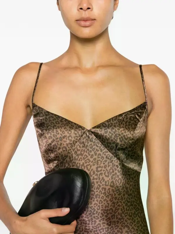 MC2 SAINT BARTH Leopard-print Silk Maxi Dress