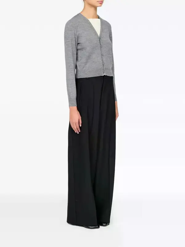 MAISON MARGIELA Cropped Cotton V-neck Cardigan