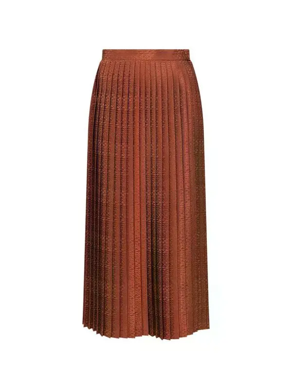 MAISON MARGIELA Jacquard Pleated Midi Skirt