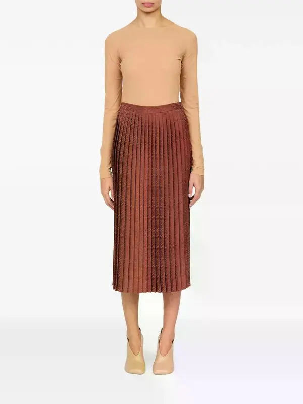 MAISON MARGIELA Jacquard Pleated Midi Skirt