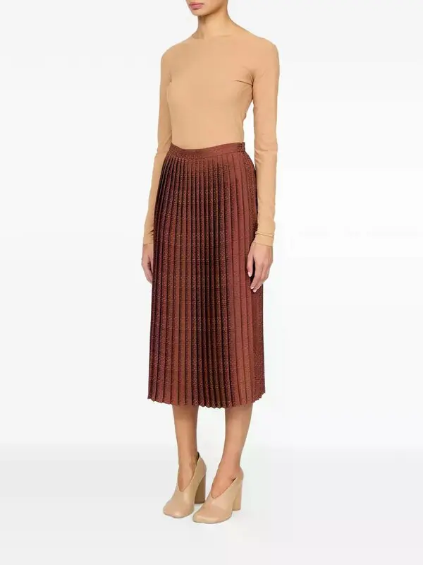 MAISON MARGIELA Jacquard Pleated Midi Skirt