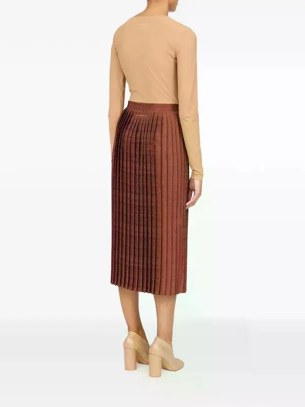 MAISON MARGIELA Jacquard Pleated Midi Skirt