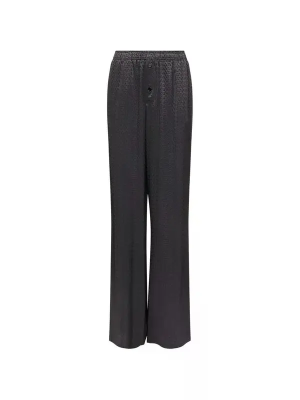 MAISON MARGIELA Black Jacquard Logo Trousers - Grey
