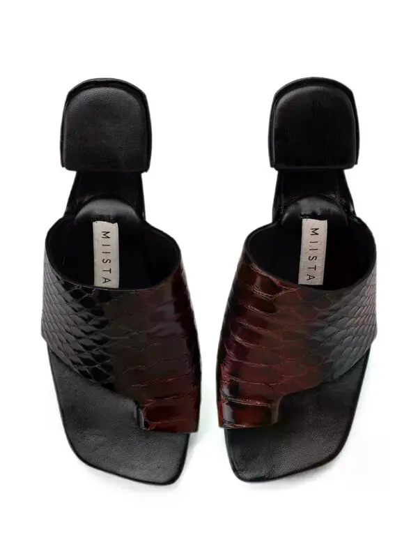 MIISTA Gaelle Snake-effect Sandals