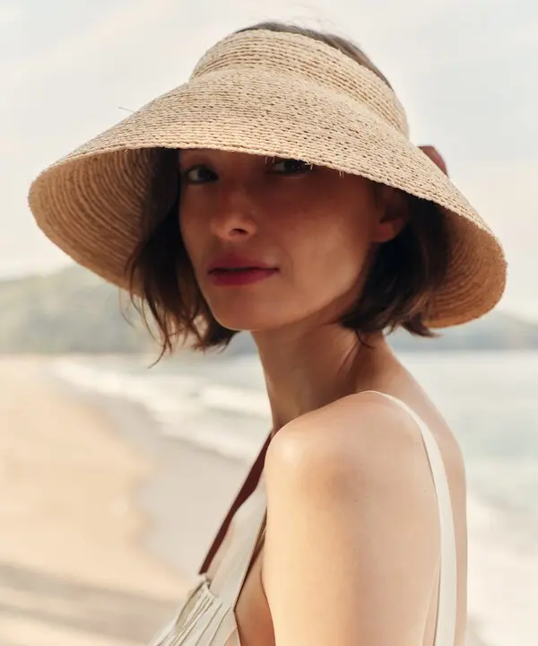 Jenni Kayne Shore Raffia Visor - Tan