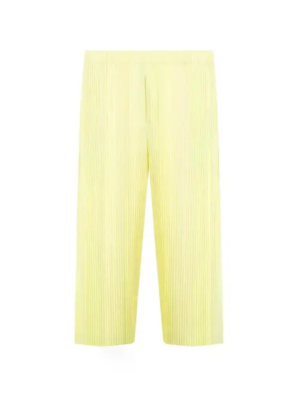 Issey Miyake Plissé-effect Trousers - Yellow