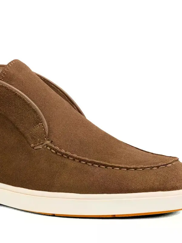 Santoni Suede Slip-on Sneakers
