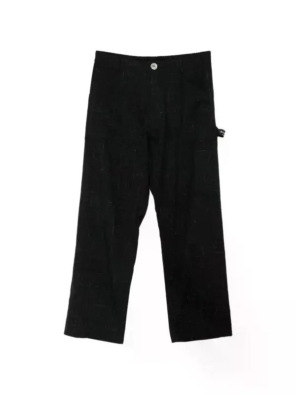 Undercover Textured Button-fastening Trousers