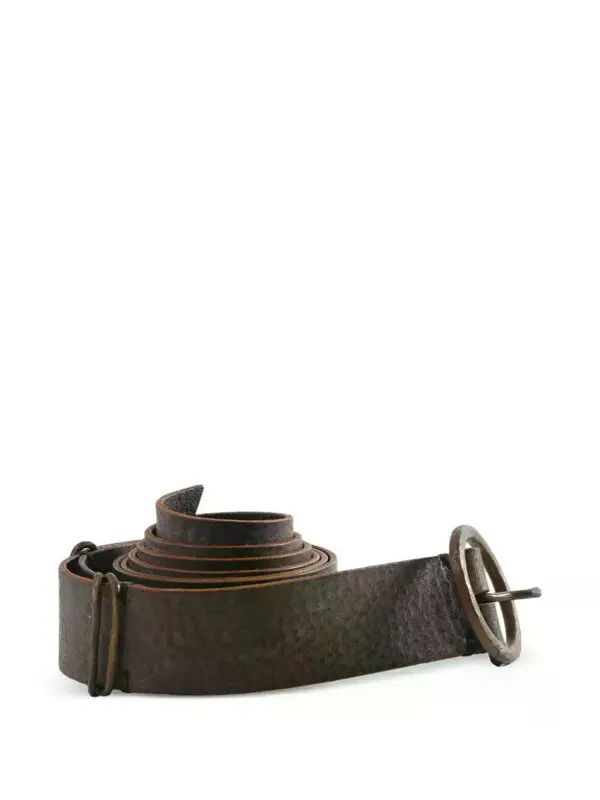 ZIGGY CHEN Textured Finish Belt - Brown