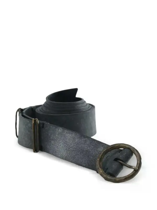 ZIGGY CHEN Round Buckle Belt - Grey