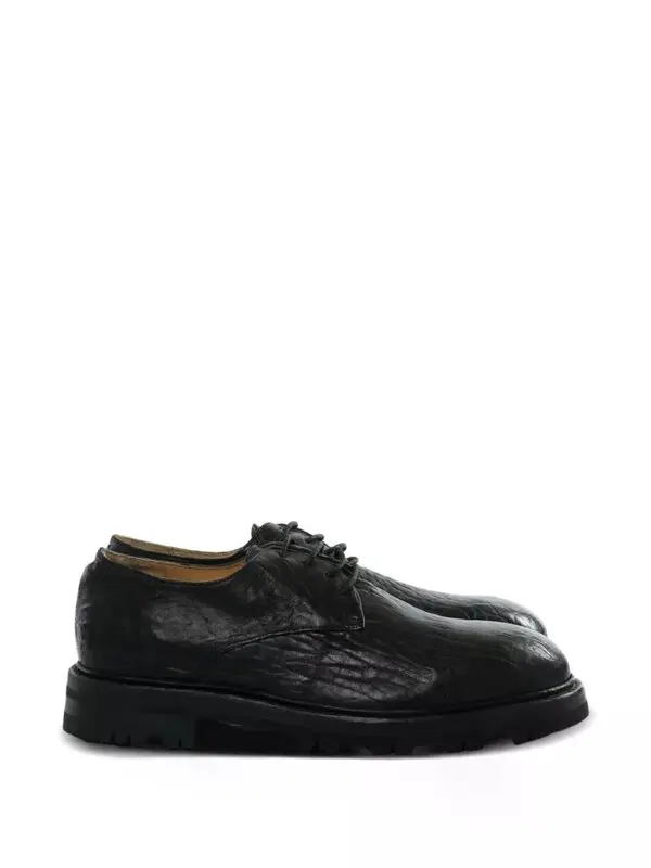ZIGGY CHEN Crinkled-leather Derby Shoes