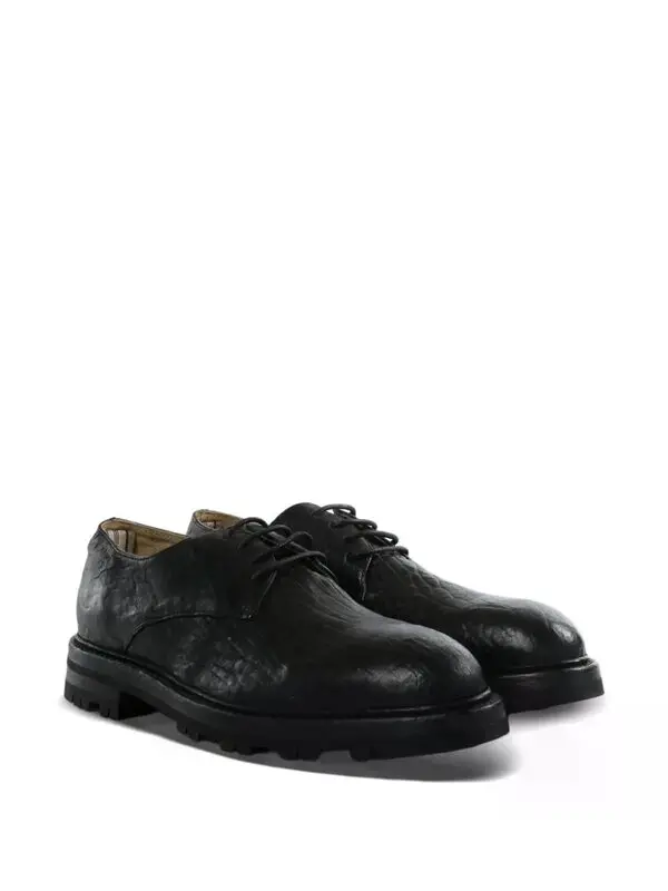 ZIGGY CHEN Crinkled-leather Derby Shoes