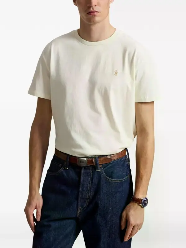 Polo Ralph Lauren Logo-embroidered T-shirt - Neutrals