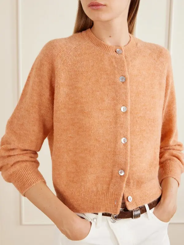 DÔEN Petra Alpaca Blend Cardigan - Orange