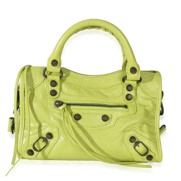 Balenciaga Pistache Agneau Arena Classic Hardware Le City Bag - Green