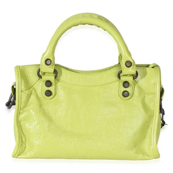 Balenciaga Pistache Agneau Arena Classic Hardware Le City Bag - Green
