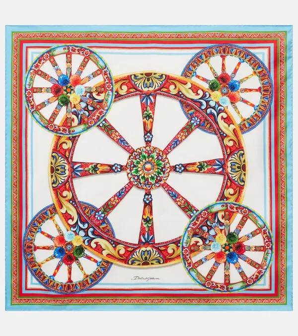 Dolce & Gabbana Carretto Silk Twill Scarf - Multicoloured