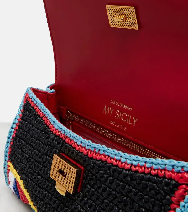 Dolce & Gabbana My Sicily Mini Crochet Top-handle Bag