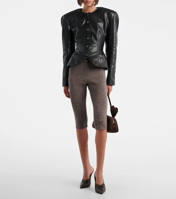 Magda Butrym Peplum Leather Jacket