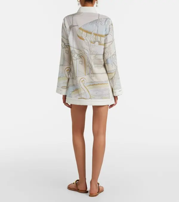 Tory Burch Printed Cotton Voile Tunic - Multicoloured