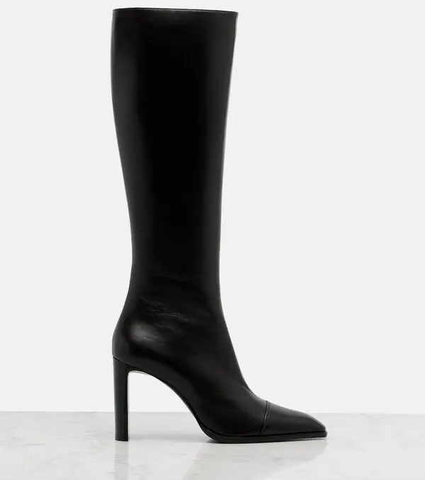 Saint Laurent Venetia Leather Knee-high Boots