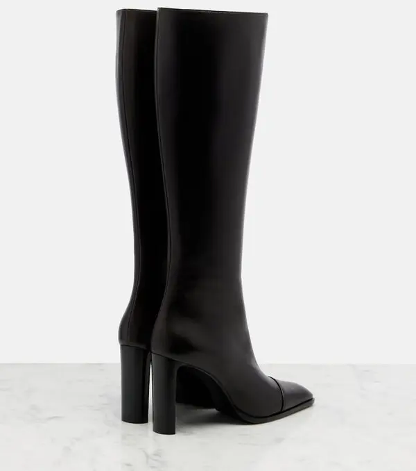 Saint Laurent Venetia Leather Knee-high Boots